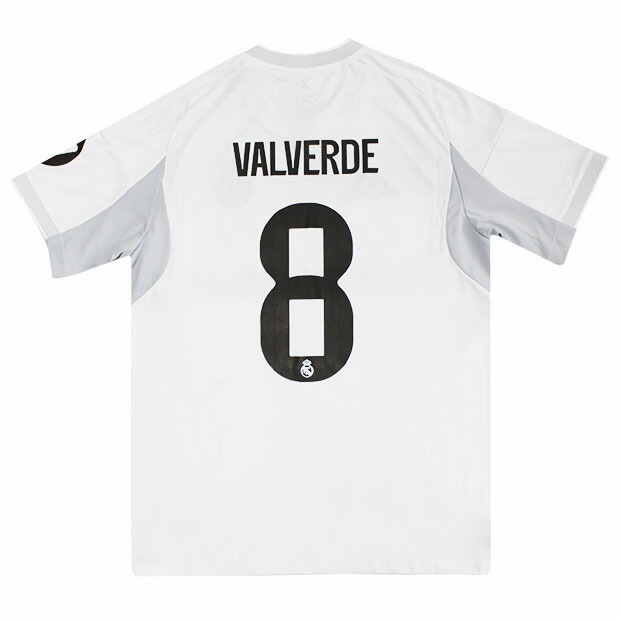 レアルマドリッド 25-26 ホーム 半袖レプリカユニフォーム　8.フェデリコ・バルベルデ　【adidas|アディダス】クラブチームレプリカウェアーkrn60-jj1931-8-v