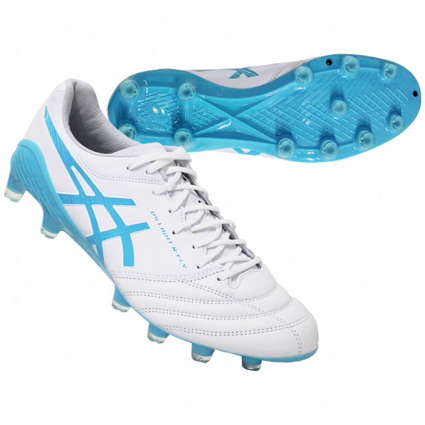 DSライト|X-FLY|5　ホワイト×アクアリウム　【asics|アシックス】サッカースパイク1101a047-103