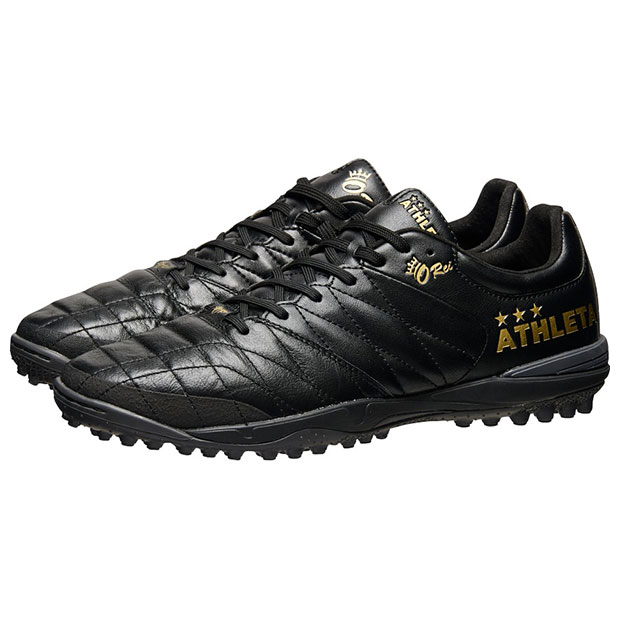 O-Rei|Treinamento|A005　ブラック×ゴールド　【ATHLETA|アスレタ】サッカーフットサルトレーニングシューズ12007-blkgld