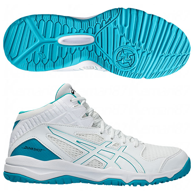 ジュニア|ダンクショット|MB|9　ホワイト×ラグーン　【asics|アシックス】バスケットボールシューズ1064a006-109