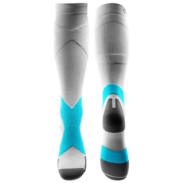 CSトレーニング|コンプレッションソックス|ショート　シルバー×リベラ　【BAUERFEIND|バウアーファインド】サッカーフットサルボディケ