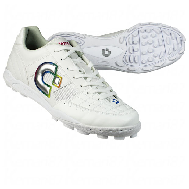 リオ|LL|TF　パールホワイト×ミラーシルバー　【Desporte|デスポルチ】サッカーフットサルトレーニングシューズds2144-pwmsil