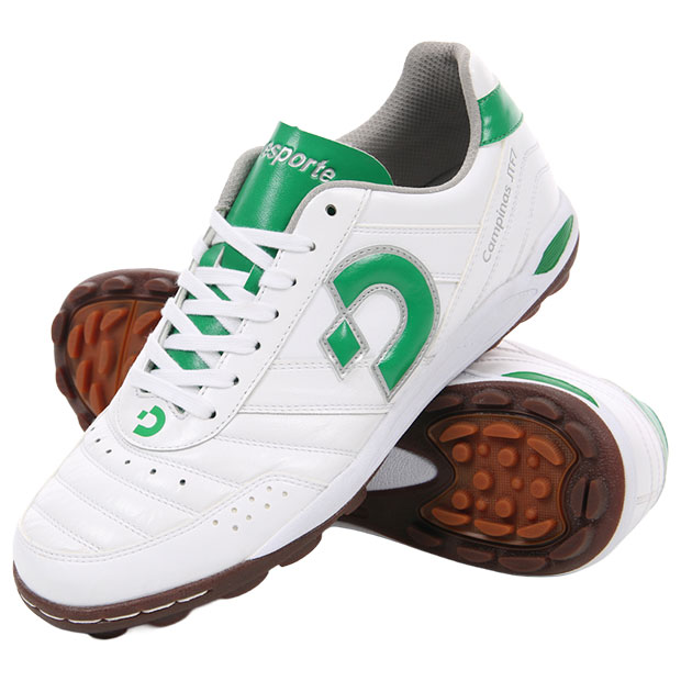 カンピーナス JTF 7　パールホワイト×ケリーグリーン　【Desporte|デスポルチ】サッカーフットサルトレーニングシューズds2240-pwkgsil