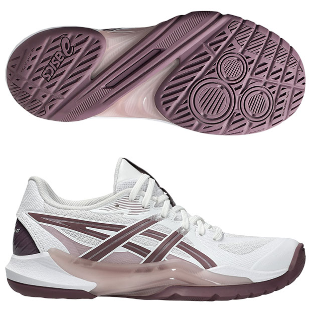 レディース|パワーブレイク|FF　ホワイト×ダスティモーブ　【asics|アシックス】ハンドボールシューズ1072a104-100