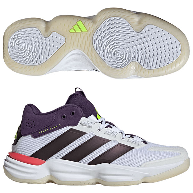 コート スタビル　フットウェアホワイト×オーロラメタリック　【adidas|アディダス】ハンドボールシューズjh5163