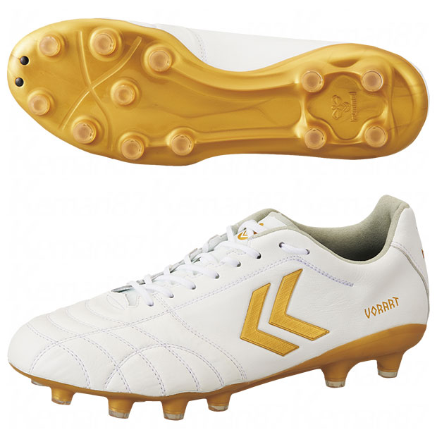 ヴォラート|3|PRO　ホワイト×ゴールド　【hummel|ヒュンメル】サッカースパイクhas1244r-1038