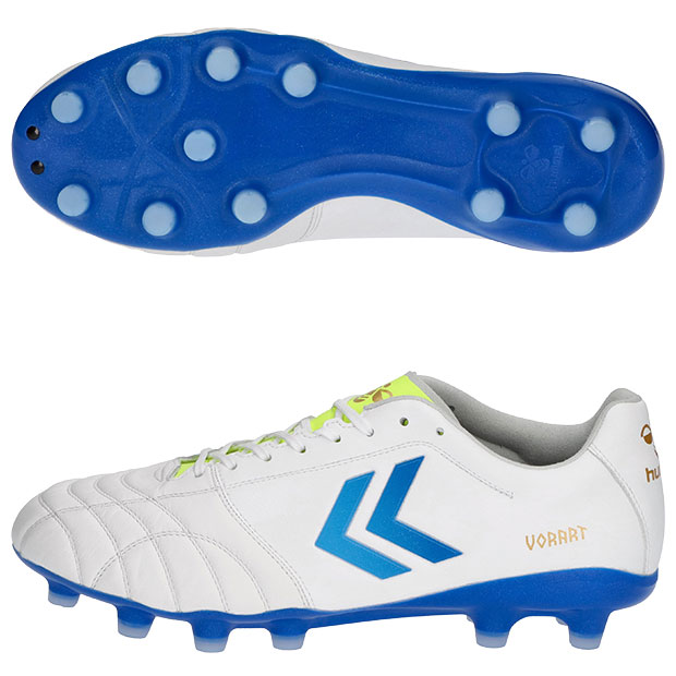 ヴォラート 3 PRO SUPERWIDE　ホワイト×ライトブルー　【hummel|ヒュンメル】サッカースパイクhas1244sw-1067