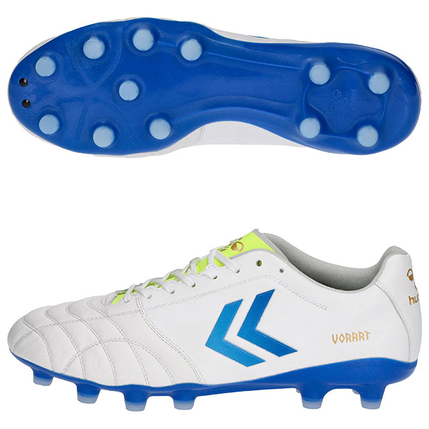 ヴォラート 3 PRO WIDE　ホワイト×ライトブルー　【hummel|ヒュンメル】サッカースパイクhas1244w-1067