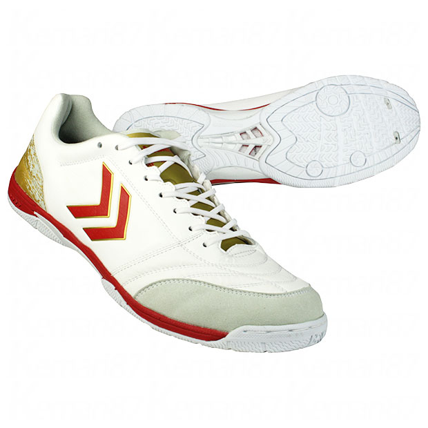 アピカーレ 5 ELITE PG　ホワイト×レッド　【hummel|ヒュンメル】フットサルシューズhas5131-1020