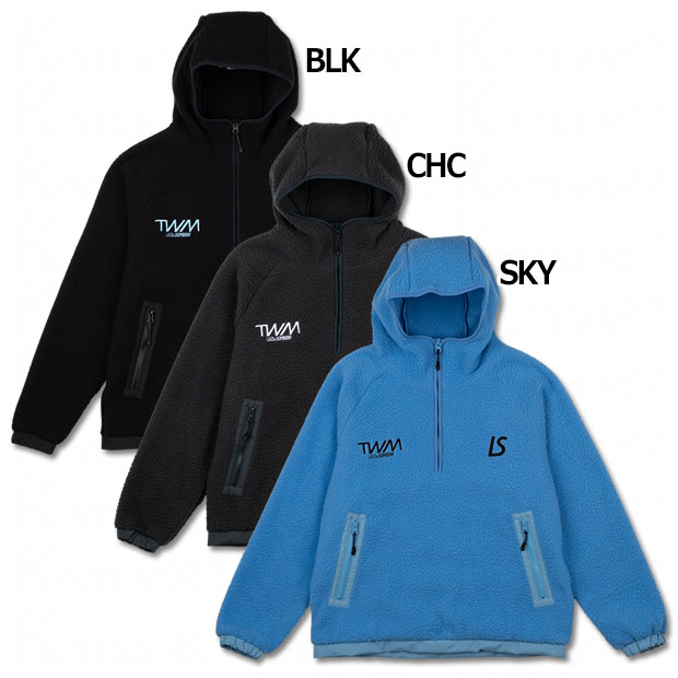 TWM ボアフリース エンボスロゴパーカー　【LUZ e SOMBRA|ルースイソンブラ】サッカーフットサル防寒ウェアーl1252168