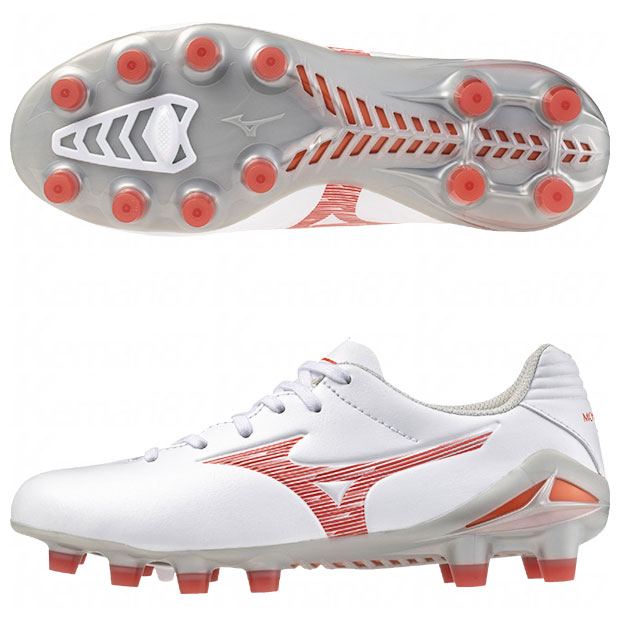 ジュニア|モナルシーダ|NEO|3|PRO|Jr　ホワイト×レッド　【MIZUNO|ミズノ】サッカージュニアスパイクp1gb242060