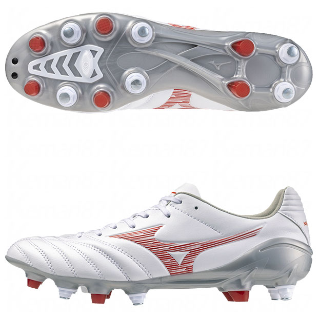 モナルシーダ|NEO|3|PRO|MIX　ホワイト×レッド　【MIZUNO|ミズノ】サッカー取替式スパイクp1gc242260