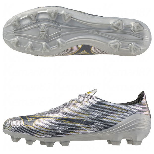 ミズノアルファ 2 PRO　ギャラクシーシルバー×ネイビー　【MIZUNO|ミズノ】サッカースパイクp1ga256404