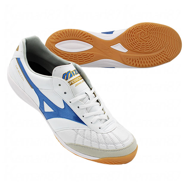 モレリア|SALA|JAPAN|IN　スーパーホワイトパール×レーザーブルー　【MIZUNO|ミズノ】フットサルシューズq1ga241125