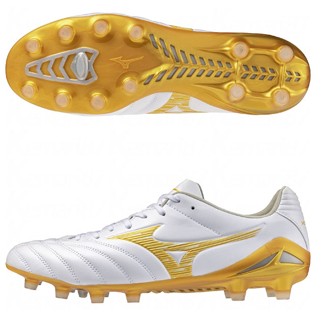 モナルシーダ NEO 3 PRO　ホワイト×ゴールド　【MIZUNO|ミズノ】サッカースパイクp1ga262250