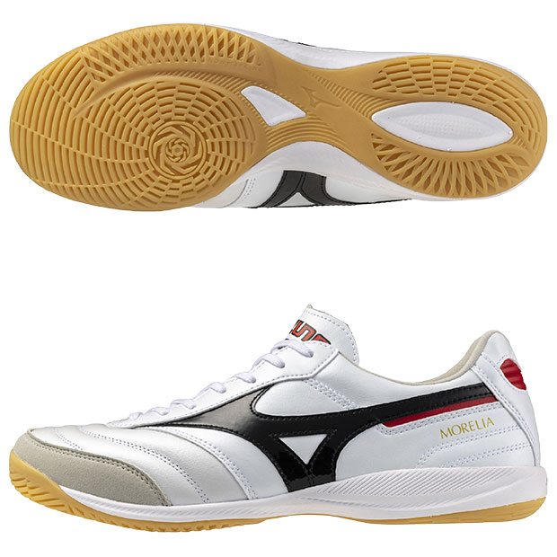 モレリア SALA ELITE IN　スーパーホワイトパール×ブラック　【MIZUNO|ミズノ】フットサルシューズq1ga251209