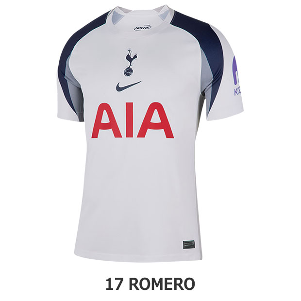 トッテナム 25-26 ホーム 半袖レプリカユニフォーム　17.クリスティアン・ロメロ　【NIKE|ナイキ】クラブチームレプリカウェアーhj4598-101-17-r