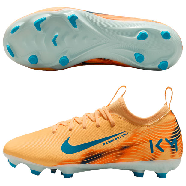 ジュニア ズーム マーキュリアル ヴェイパー 16 アカデミー KM FG/MG　メロンティント×ネオターク　【NIKE|ナイキ】サッカージュニアスパイクfq8394-801