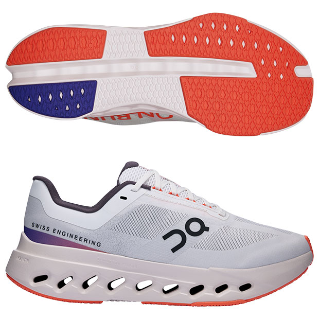 レディース|Cloudsurfer|Next|Wide|クラウドサーファーネクストワイド|オン|ランニング　ホワイト×フレイム　【On|オン】ランニングシューズ3we30200256-whtfla