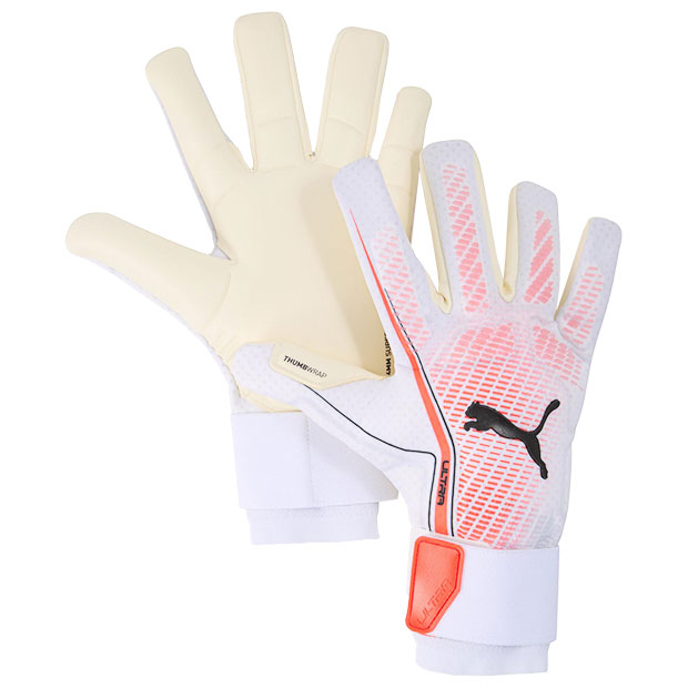 ウルトラ|アルティメット|ハイブリッド　プーマホワイト　【PUMA|プーマ】ゴールキーパーグローブ041948-06