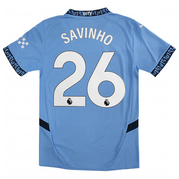 マンチェスターシティ|24-25|ホーム|半袖レプリカユニフォーム　26.サヴィーニョ(サヴィオ・モレイラ)　【PUMA|プーマ】クラブチームレプリカウェアー775075-01-26-s