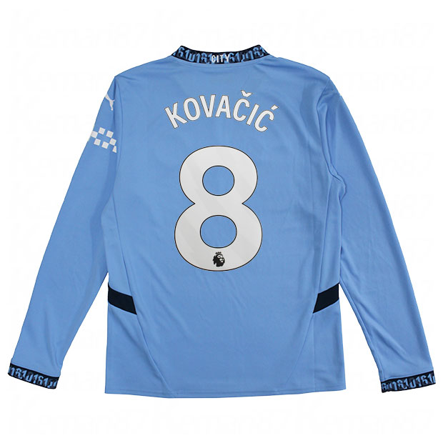 マンチェスターシティ|24-25|ホーム|長袖レプリカユニフォーム　8.マテオ・コヴァチッチ　【PUMA|プーマ】クラブチームレプリカウェアー775076-01-8-k