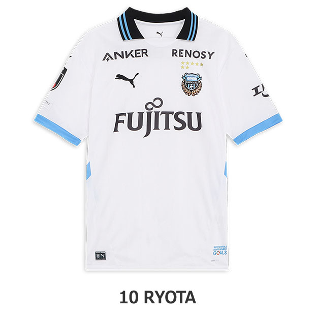 川崎フロンターレ 2025 アウェイ 半袖レプリカユニフォーム　10.大島僚太　【PUMA|プーマ】クラブチームレプリカウェアー783448-12-10-r