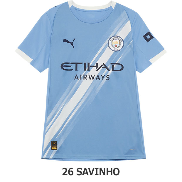 マンチェスターシティ 25-26 ホーム 半袖レプリカユニフォーム　26.サヴィオ・モレイラ　【PUMA|プーマ】クラブチームレプリカウェアー780338-01-26-s