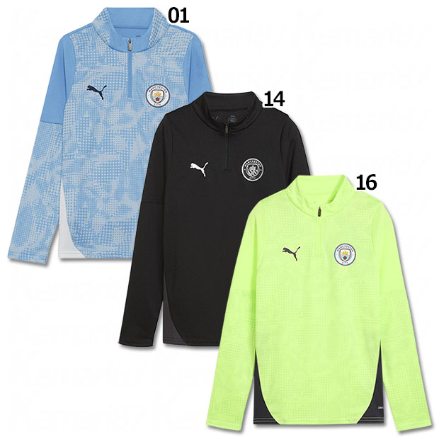 ジュニア マンチェスターシティ トレーニング1/4ジップトップ JR　【PUMA|プーマ】クラブチームジュニアウェアー782001