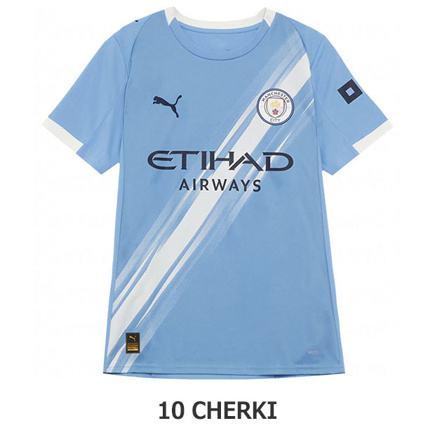 マンチェスターシティ 25-26 ホーム 半袖レプリカユニフォーム　10.ラヤン・シェルキ　【PUMA|プーマ】クラブチームレプリカウェアー780338-01-10-c