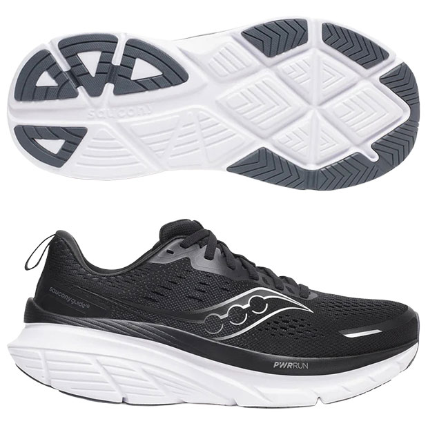 GUIDE 18 ガイド 18　ブラック×ホワイト　【Saucony|サッカニー】ランニングシューズs20999-100