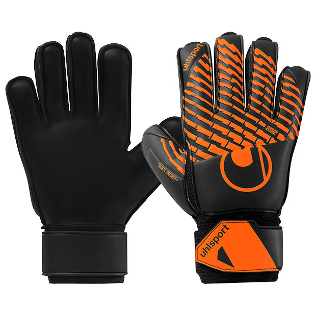 ソフトレジスト フレックスフレーム　ブラック×フローオレンジ　【Uhlsport|ウールシュポルト】サッカーフットサルゴールキーパーグローブ1011389-01
