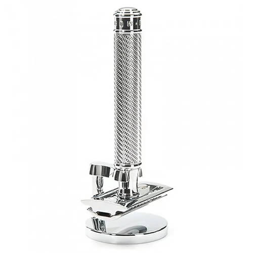 ミューレ TRADITIONAL クラシックレイザー スタンド付／クローズドコム・メタル + 替刃一枚