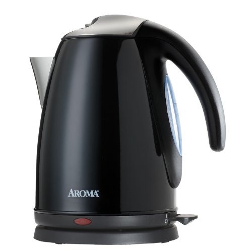 アロマ 電気ケトル Aroma 1.7 Liter (7-Cup) Cordless Electric Water Kettle, Black