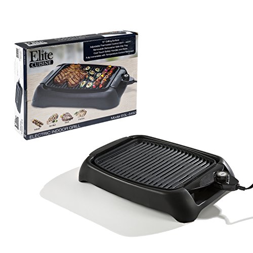 MaxiMatic マクシーマティック EGL-3450 Elite Cuisine 13-Inch Countertop Non-Stick Grill, Black グリ