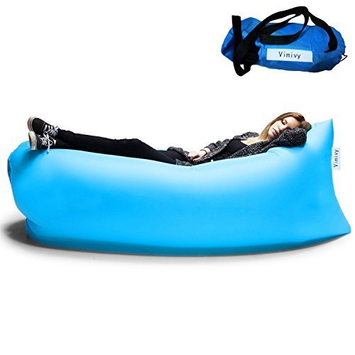 その他シュラフ Outdoor Convenient Inflatable Lounger Hangout Nylon Fabric Sleeping Compression Air Bag (Blue)