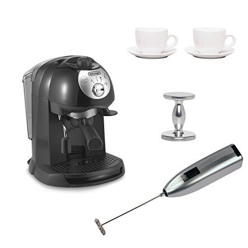 その他家電 DeLonghi BAR32 Retro 15 BAR Pump Espresso and Cappuccino Maker with Espresso Tamper, Two 3 oz Cera