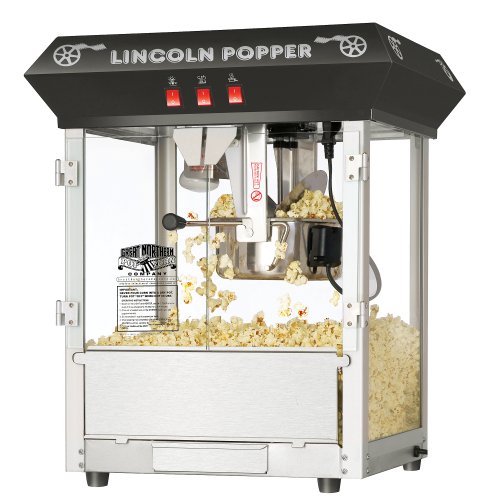 その他家電 Great Northern Popcorn Black Bar Style Lincoln 8 Ounce Antique Popcorn Machine (Bar Style)