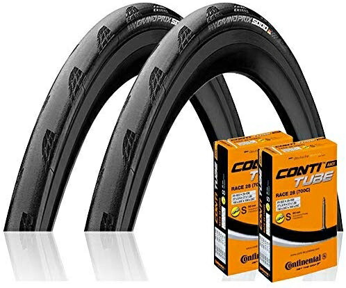 コンチネンタル(Continental) タイヤとチューブ2本 Grand-Prix 5000 (700×23C-仏式60mm)