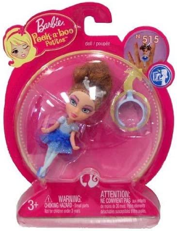 Barbie バービー Peek A Boo Petites Ring Doll＃515 Blue Ballerina Princess ...
