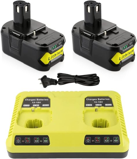 Energup 2Pack 6000mAh P108 for Ryobi 18v Battery for Ryobi Battery 18v ...