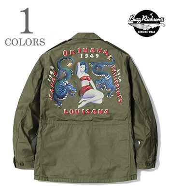 BUZZRICKSON’S バズリクソンズ HAND PAINT|バックサテン|フィールドジャケット『Type M-1943 DRAGON & LADY』【アメカジ・ミリタリー】BR15723