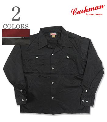 CUSHMAN クッシュマン 長袖|レーヨンコットン|オープンカラーシャツ『HAND STITCH OPEN COLLAR SHIRT』【アメカジ・ワーク】25490