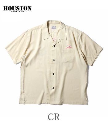 HOUSTON ヒューストン 半袖|レーヨン|テンセル|ボウリングシャツ