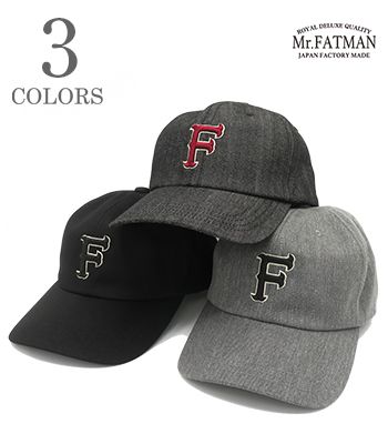 Mr. FATMAN ミスターファットマン T/Cツイル|デニム|ベースボールキャップ|ストラップバック『F BASEBALL CAP』【アメカジ・ワーク】5252002