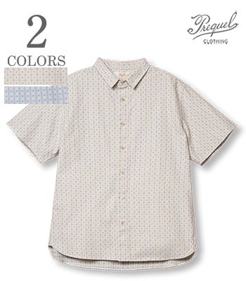 PREQUEL プリクエル HOMAGE 1907|半袖|ミニカラーシャツ『Mini Collar Shirt』【アメカジ・ワーク】S1011