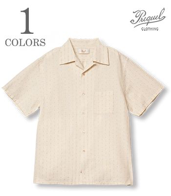 PREQUEL プリクエル HOMAGE 1907|半袖|オープンカラーシャツ『Classic Open Collar Shirt』【アメカジ・ワーク】S1012