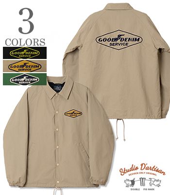 STUDIO DARTISAN ステュディオダルチザン 刺繍|ロクヨンクロス|コーチジャケット『GOOD DENIM 60/40 CLOTH COACH JACKET』【アメカジ・カレッジ】4627