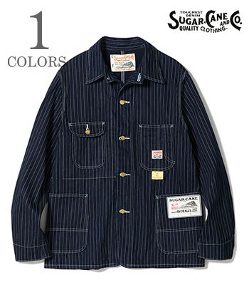 SUGAR CANE シュガーケーン ウォバッシュストライプ|ワークコート|カバーオール『9oz. WABASH STRIPE WORK COAT』【アメカジ・ワーク】SC15658