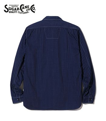 シュガーケーン 長袖 ワークシャツ SUGAR CANE 8.5oz. WABASH STRIPE WORK SHIRT SC25551